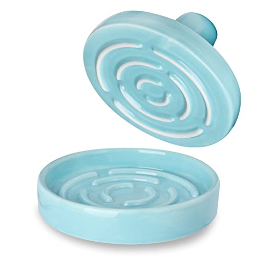 QUXIJA Burger Press 5" Ceramic Hamburger Press Patty Maker, Round Burger Smasher for BBQ, Grill Presses Burger Mold Ring, Griddle Accessories, Turquoise