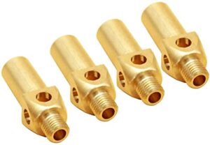 anptght 4pcs propane natural gas burner jet nozzle wok burner brass nozzles sparyer for 10, 20, 23, 32, 44 tips cast iron burner fit wok range, grilling, stir fry (propane gas)