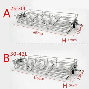 Fenteer Stainless Steel Grilling Basket Portable Air Frying BBQ Grill Rotary Oven Cage Rack Perfect for Fish, Meat, Chicken, Vegetables, Steak and More - Small for 25-30L Oven