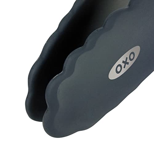 OXO Good Grips 9-Inch Tongs with Silicone Heads & Good Grips Large Silicone Flexible Turner, Stainless Steel