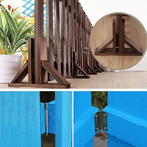 LIXIONG Garden Fence Screen Patio Solid Wood Interlocking Panels Privacy Screen Animal Barrier Restaurants Cut Off Courtyard Plants Growing，8 Size (Color : Brown, Size : 42x30cm)