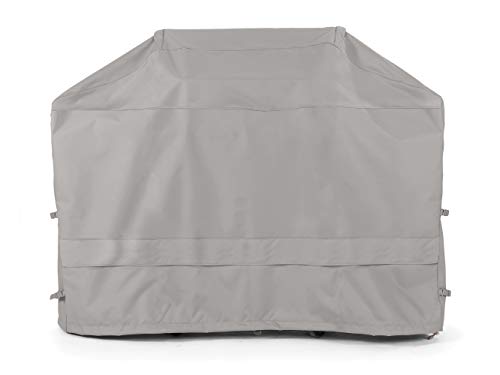 Covermates Grill Cover - Heavy-Duty Polyester, Weather Resistant, Drawcord Hem, Grill and Heating-Ripstop Grey