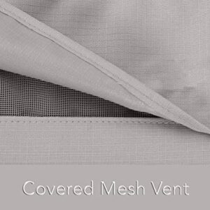 Covermates Grill Cover - Heavy-Duty Polyester, Weather Resistant, Drawcord Hem, Grill and Heating-Ripstop Grey