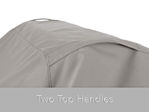 Covermates Grill Cover - Heavy-Duty Polyester, Weather Resistant, Drawcord Hem, Grill and Heating-Ripstop Grey