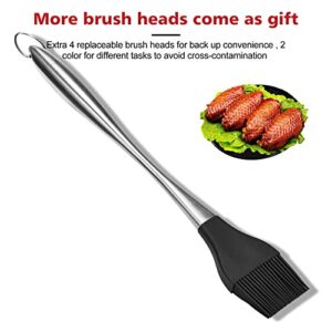 Basting Brush, Silicone Brush, Basting Brush for Cooking, Heat Resistant, Food Brush for BBQ, Baking