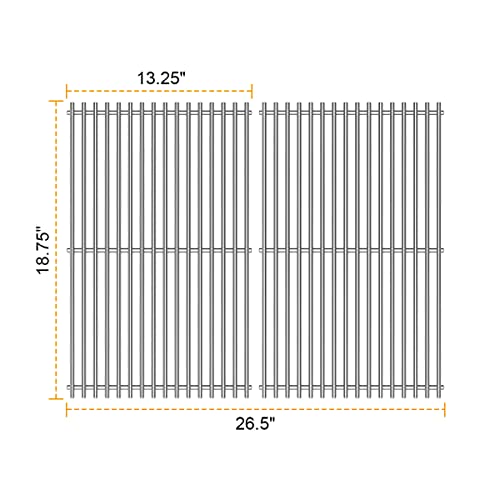 SafBbcue 66802 Genesis II Grates Replacement Parts for Weber Genesis II E-310 E-315 E-325 E-330 E-335 S-310 S-335 SE-310 SE-335 66095 Grill Grids -Stainless Steel