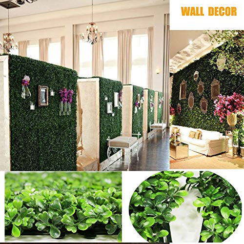 16x24" Artificial Boxwood Panels Topiary Hedge Plants Artificial Greenery Fence Panels for Greenery Walls,Garden,Privacy Screen,Backyard,Outdoor, Indoor, Garden, Fence, Backyard and Home Décor (B)