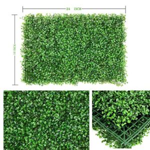 16x24" Artificial Boxwood Panels Topiary Hedge Plants Artificial Greenery Fence Panels for Greenery Walls,Garden,Privacy Screen,Backyard,Outdoor, Indoor, Garden, Fence, Backyard and Home Décor (B)