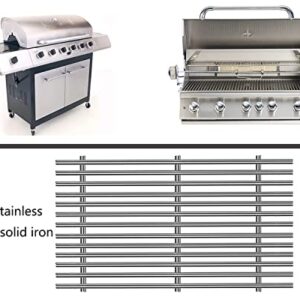 FCCUM Stainless Steel BBQ Grates, 304 Stainless Steel Solid Grates, Suitable Weber Genesis Silver/Gold B & C、 Spirit、and Other Models of Gas Grills, 17.55 inches Long / 9.64 inches Wide, Two-Piece