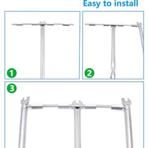 GasSaf 18 inch Burner Tube Set Replacement for Weber 69787, Spirit 300 E310 E320 E330 S310 S320 S330 Series Gas Grills with Up-Front Controls(2013 & Newer), 304 Stainless Steel Durable Burner Tube