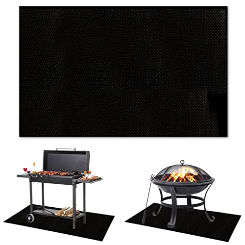 Fireproof Mat Grill Mat&Fire Pit Mat 39” X 72” Hearth Mats for Fireplaces Fire Resistant, Wood Stove Hearth Pads, Fire-Resistant Grill Mat for Patio, Lawn, Suitable for Indoor and Outdoor Activities