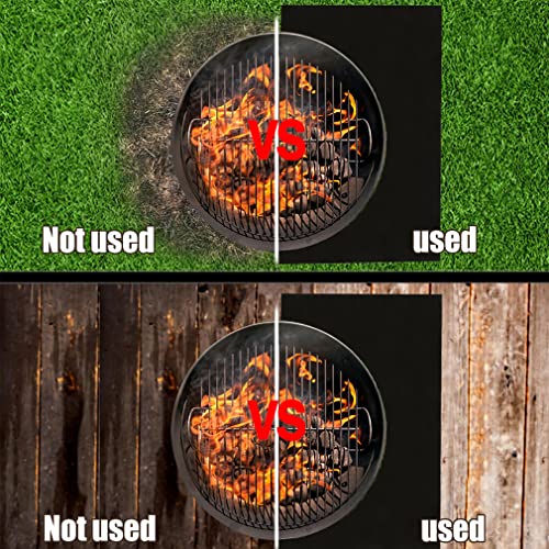 Fireproof Mat Grill Mat&Fire Pit Mat 39” X 72” Hearth Mats for Fireplaces Fire Resistant, Wood Stove Hearth Pads, Fire-Resistant Grill Mat for Patio, Lawn, Suitable for Indoor and Outdoor Activities