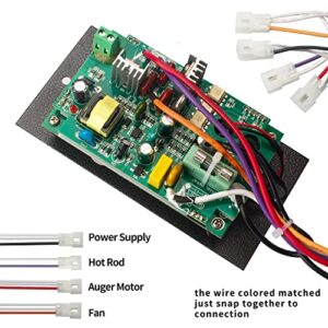 Upgrade Digital Thermostat Kit for Traeger Pro Series 20 22 34, BAC365 Control Board Compatible with Most Traeger Pellet Grills (Except PTG), with RTD Temp Probe,2pcs Meat Probe, Igniter Hot Rod