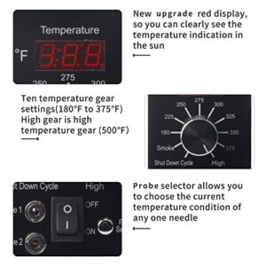 Upgrade Digital Thermostat Kit for Traeger Pro Series 20 22 34, BAC365 Control Board Compatible with Most Traeger Pellet Grills (Except PTG), with RTD Temp Probe,2pcs Meat Probe, Igniter Hot Rod