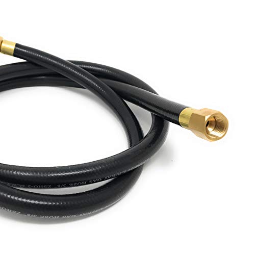 5' LP Propane Gas Hose Pressure Washer, Air Hose Assembly 3/8" Female Flare x 3/8" Female Flare Coupling Connector [3292] High or Low Pressure for LP Gas tanks Air Compressor RV BBQ Grills Heaters ECT