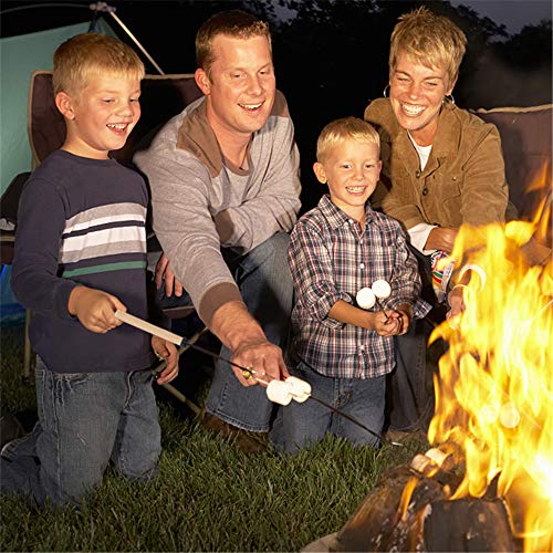 Mluchee 8Pack Marshmallow Roasting Sticks Smores Skewers for Fire Pit 32inch Telescoping Sausage BBQ Hot Dog Forks Portable Carrying Bag for Grill Campfire