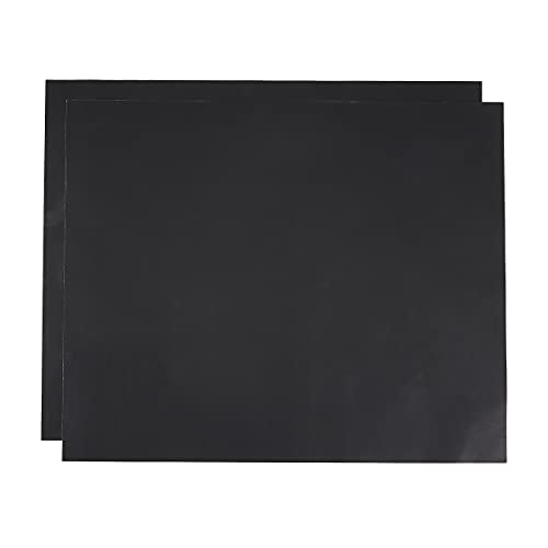 AmazonCommercial BBQ Non-Stick Grill Mats, Reusable, Easy to Clean, 15.75 X 13-Inches, Black, 2-Pack