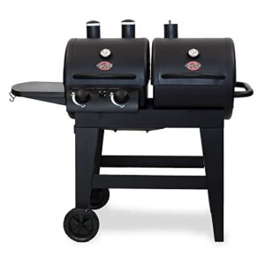 char-griller e5030 dual function 2-burner gas & charcoal grill, black