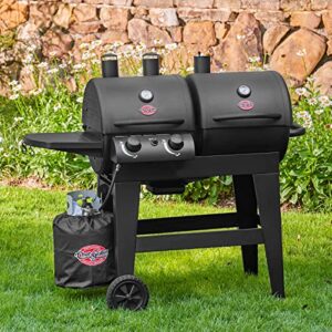 Char-Griller E5030 Dual Function 2-Burner Gas & Charcoal Grill, Black