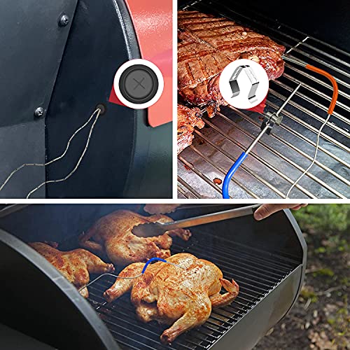 2-Pack Replacement Meat Probe for Traeger Pellet Grill, Comes with Probe Grommet and Temperature Probe Clip