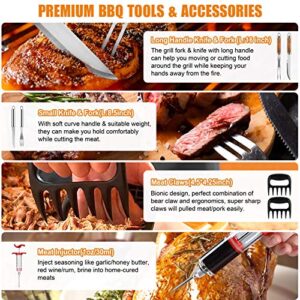 Cifaisi BBQ Grill Accessories Set, 38Pcs Stainless Steel Grill Tools Grilling Accessories with Aluminum Case, Thermometer, Grill Mats for Camping/Backyard Barbecue, Grill Utensils Set for Men Women