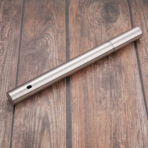 2 Pcs Stainless Steel Barbecue Skewers Storage Tube Metal Sticks Organize Container for Home Restaurant Use (30cm, 35cm)