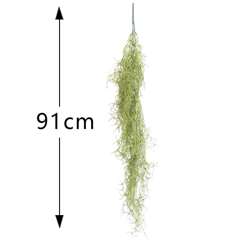 HXSCOO Artifical Plants Plastic Green Wall Hanging Air Vine Fake Grass Rattan Plant Wedding Christmas Scene Layout Home Garden Decor (Color : A)