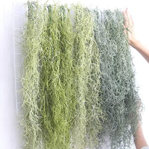 HXSCOO Artifical Plants Plastic Green Wall Hanging Air Vine Fake Grass Rattan Plant Wedding Christmas Scene Layout Home Garden Decor (Color : A)