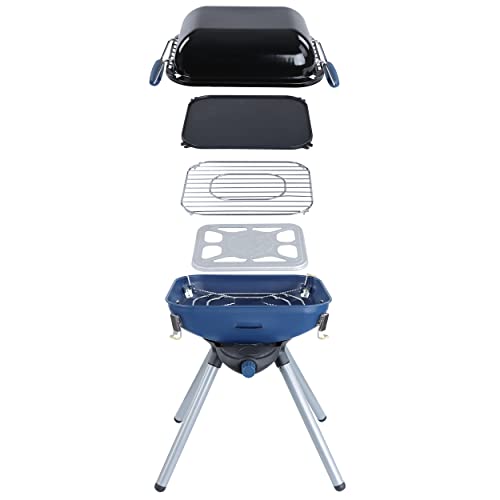 Redline Canyon Camping Grill 3 in 1 Portable Gas Stove 7,000 BTUs Propane Grill Camping Grill Grid and 2-Sided Baking Pan with Wok