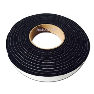 fireblack 316 1″ x 3/16″ x 15 ft black smoker bbq cook chamber gasket