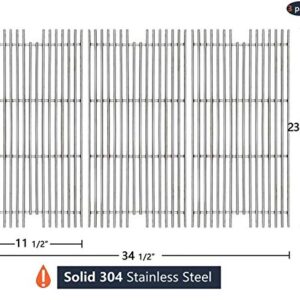 Hongso 304 Stainless Steel Grill Grid Grates Replacement Parts for Viking VGBQ 30 in T Series, VGBQ 41 in T Series, VGBQ 53 in T Series Gas Grill, SCD911 3 Pack