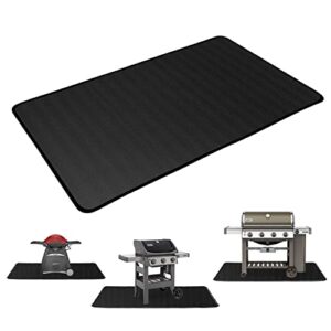 sunerve large under grill mats, grease matt under grill, 48*30 inch desk and patio protector mats, grill matt for patio, fireproof mat for outdoor smokers, gas grills, fireproof fire pit mat for grass