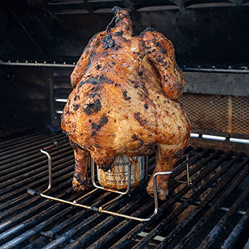 Koohere Beer Can Chicken Holder for Grill and Smoker, Premium Grade Stainless Steel Beer Chicken Stand with Handle