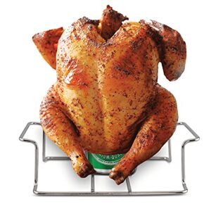 Koohere Beer Can Chicken Holder for Grill and Smoker, Premium Grade Stainless Steel Beer Chicken Stand with Handle