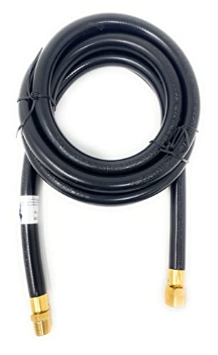 MI MADOL IMPORTS, LLC MADOL 8' LP Propane Gas Hose Assembly - 3/8" Male NPT x 3/8" Female Flare Coupling Connector Fitting [910-507] Low Pressure for Tanks RV BBQ Grills