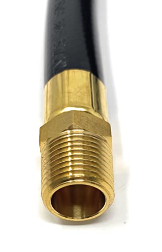 MI MADOL IMPORTS, LLC MADOL 8' LP Propane Gas Hose Assembly - 3/8" Male NPT x 3/8" Female Flare Coupling Connector Fitting [910-507] Low Pressure for Tanks RV BBQ Grills