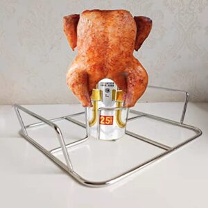 ZUOOBAR Beer Can Chicken Holder Stand for Grill Oven and Smoker, Vertical Grill Chicken Rack, BBQ Turkey Roaster Stand Rack-2PACK