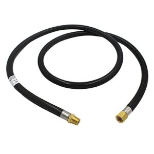 MCAMPAS 1/4 Inch NPT Propane Appliance Extension 5 Feet High Pressure Hose For Gas grills, Turkey Fryers, Fire Pit, Mr Heater.RV Equipment Etc- 1/4" Male NPT x 1/4" Female NPT