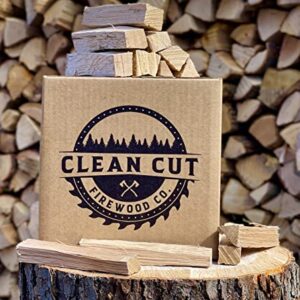 Clean Cut Firewood Co. Pizza Oven Wood 6 Inch Mini-Splits - Kiln Dried White Oak - For Portable Wood-Fired Pizza Ovens and Smokers - 1 Box 550 Cubic Inches