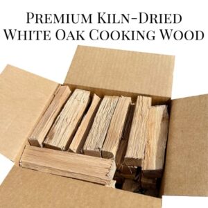 Clean Cut Firewood Co. Pizza Oven Wood 6 Inch Mini-Splits - Kiln Dried White Oak - For Portable Wood-Fired Pizza Ovens and Smokers - 1 Box 550 Cubic Inches