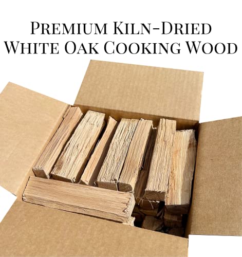 Clean Cut Firewood Co. Pizza Oven Wood 6 Inch Mini-Splits - Kiln Dried White Oak - For Portable Wood-Fired Pizza Ovens and Smokers - 1 Box 550 Cubic Inches