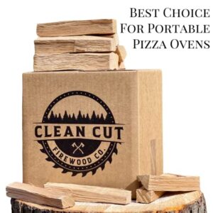 Clean Cut Firewood Co. Pizza Oven Wood 6 Inch Mini-Splits - Kiln Dried White Oak - For Portable Wood-Fired Pizza Ovens and Smokers - 1 Box 550 Cubic Inches