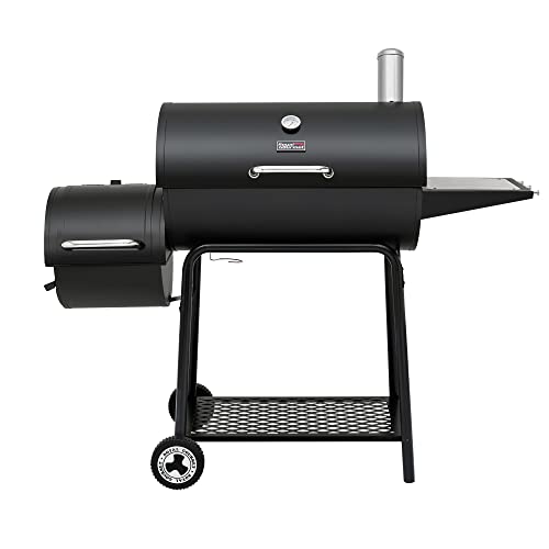 Royal Gourmet CC1830M 30-Inch Barrel Charcoal Grill with Offset Smoker, 811 Square Inches, Outdoor Backyard, Patio and Parties, Black