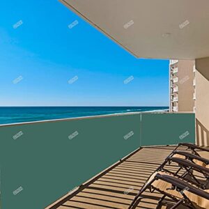 QIAOH Balcony Privacy Screen Cover 3.6'x9.9', Fits Apartment Railings, Patio Decking, Privacy Screen for Balcony Apartment, Fence Privacy Screen, Sun Protection, Heat Insulation