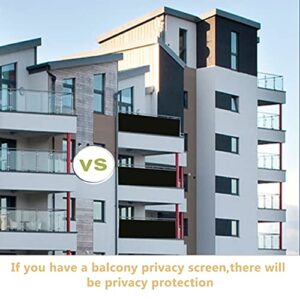 QIAOH Balcony Privacy Screen Cover 3.6'x9.9', Fits Apartment Railings, Patio Decking, Privacy Screen for Balcony Apartment, Fence Privacy Screen, Sun Protection, Heat Insulation