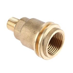 mtsooning qcc1 nut propane gas fitting adapter with 1/4 inch male pipe thread, solid brass quick connectors grill regulator outdoor cooking heating camping replacement parts