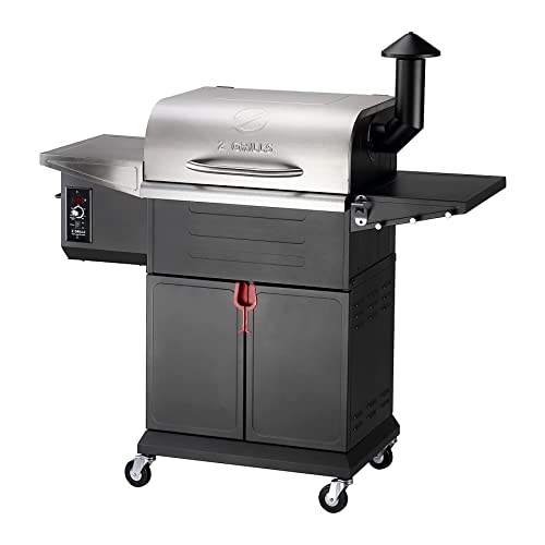 Z GRILLS Pellet Grill & Smoker 600D3E 2023 Upgraded with PID Controller, Direct Flame Access, and Enclosed Storage Cabinet, 572 Sq In Cooking Area