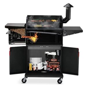 Z GRILLS Pellet Grill & Smoker 600D3E 2023 Upgraded with PID Controller, Direct Flame Access, and Enclosed Storage Cabinet, 572 Sq In Cooking Area