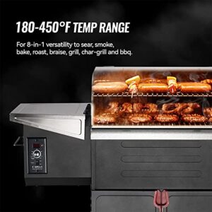 Z GRILLS Pellet Grill & Smoker 600D3E 2023 Upgraded with PID Controller, Direct Flame Access, and Enclosed Storage Cabinet, 572 Sq In Cooking Area