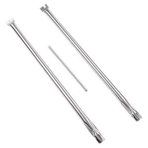 GasSaf 21.5 inch Flavorizer Bar and 27 inch Burner Tube Set Replacement for Weber Spirit E-210, S-200, S-210, E-210NG, Genesis Silver A, Spirit 500, Parts Kit Replace for Weber 7534 &7507